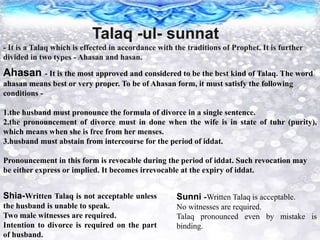 Concept of divorce in islam (talaq) | PPSX | Divorce | Family and ...