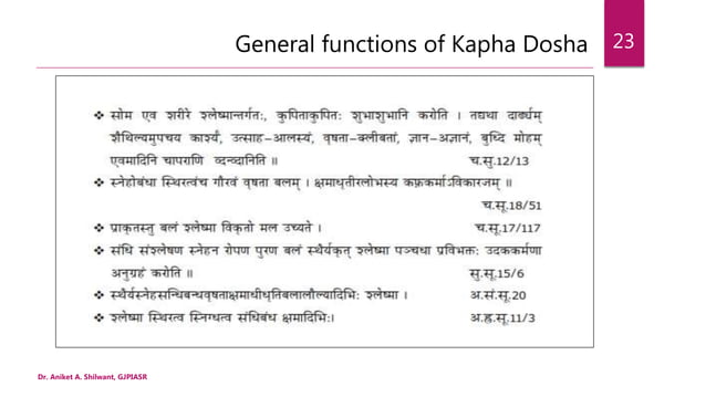 CONCEPT OF DOSHA IN AYUVREDA | PPTX