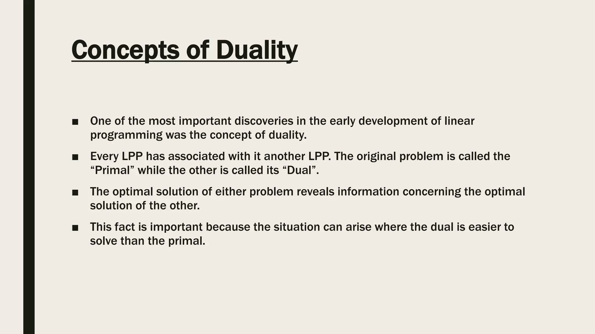 Concept of Duality | PPTX