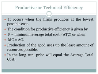 Concept of economic efficiency | PPT