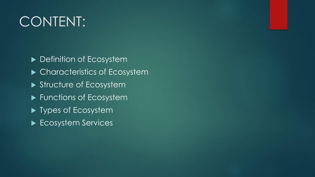 Concept of ecosystem | PDF