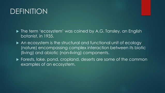 Concept of ecosystem | PDF