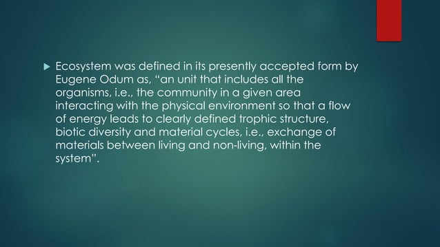 Concept of ecosystem | PDF