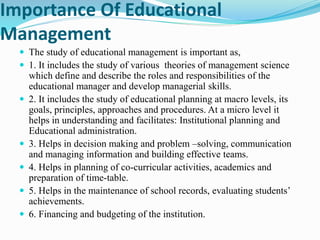 Concept of educational management | PPTX