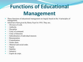 concept of educational management | PDF