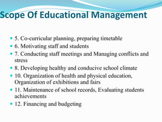 concept of educational management | PDF