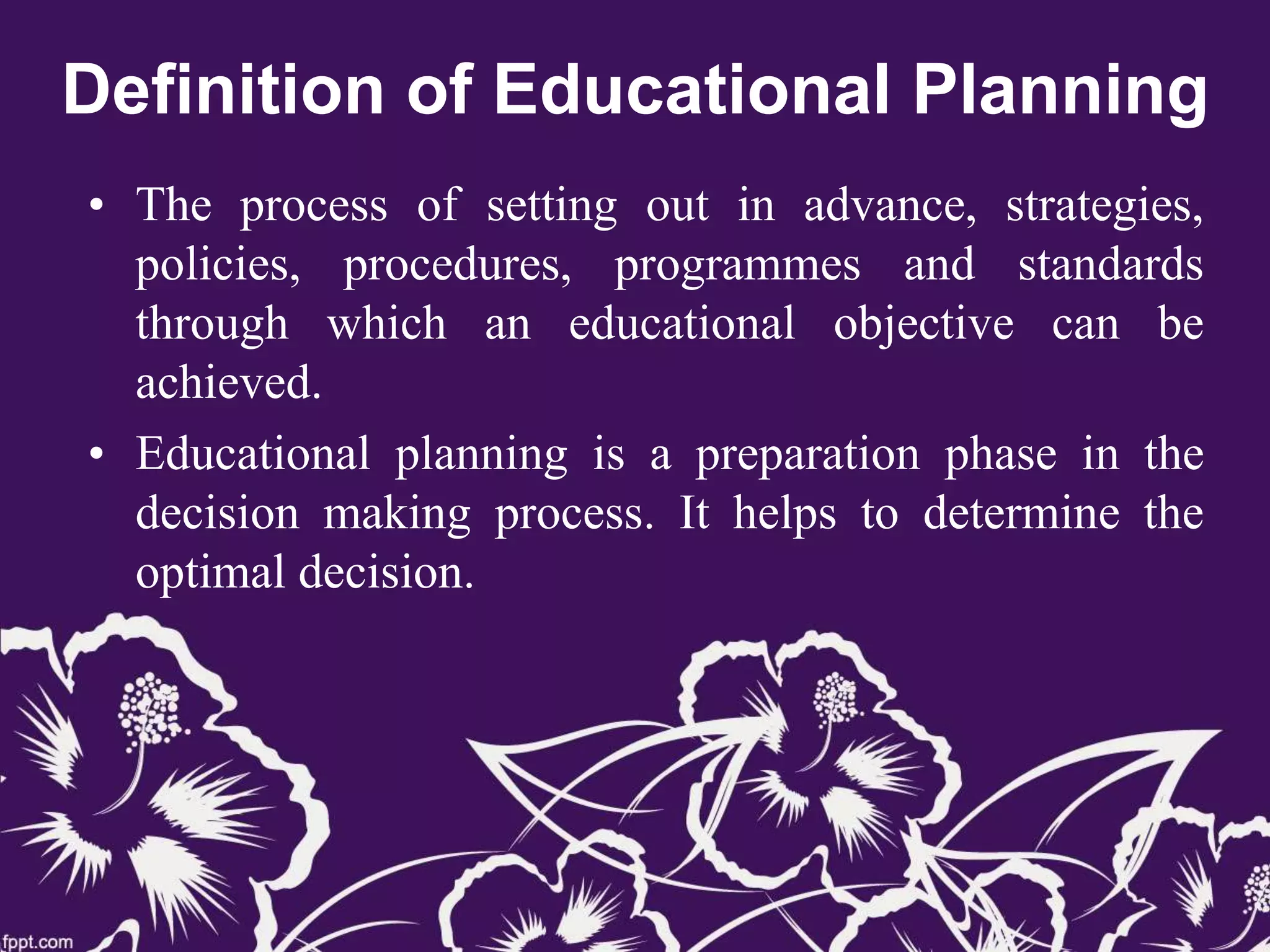 Concept of educational planning | PPTX