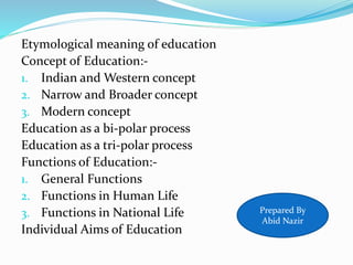 Concept of education ppt. | PPTX