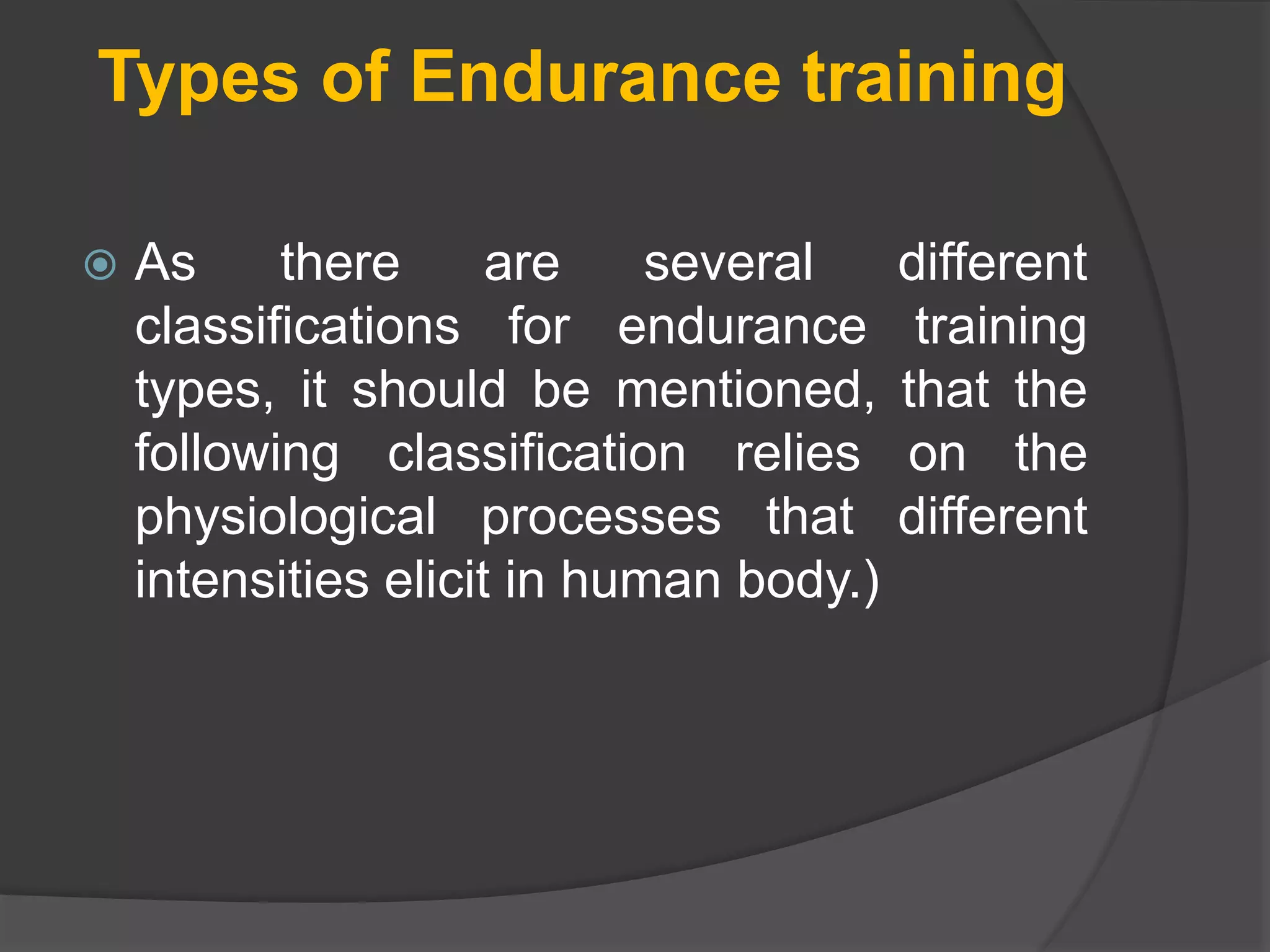 Concept of Endurance training | PPTX