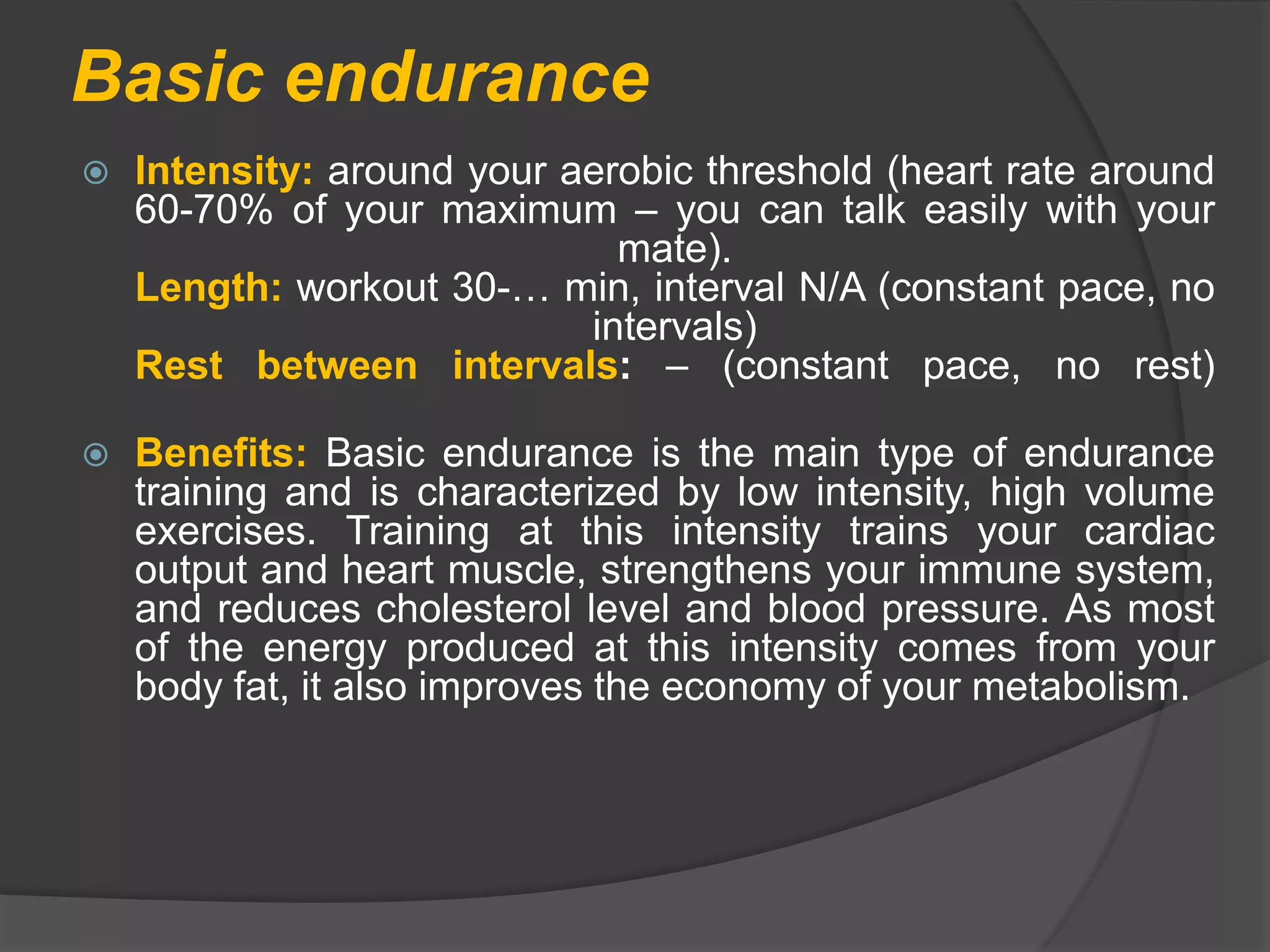 Concept of Endurance training | PPTX