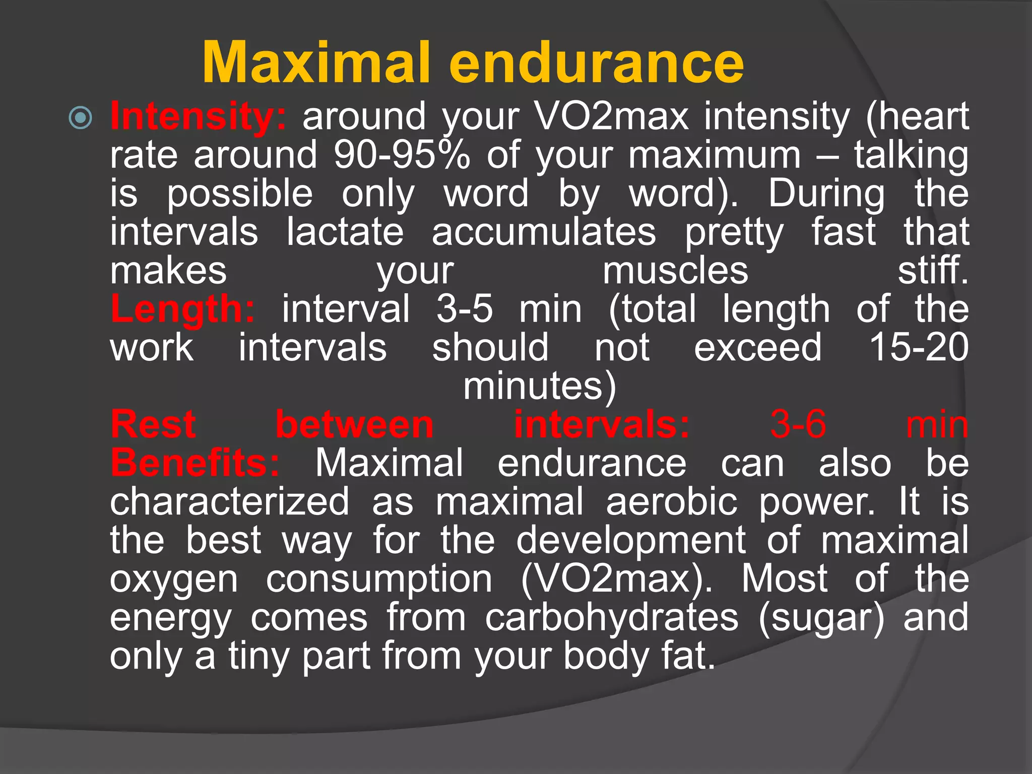 Concept of Endurance training | PPTX