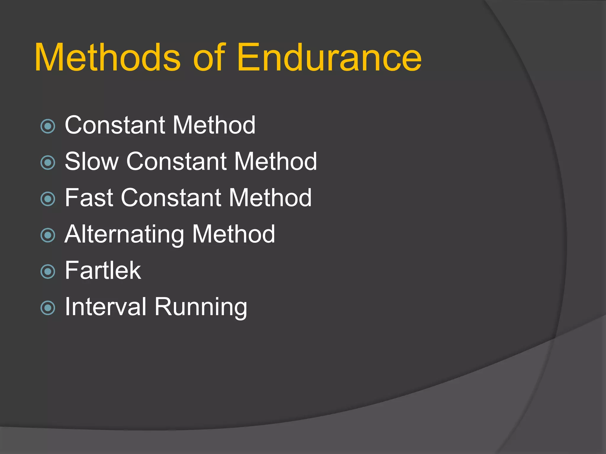 Concept of Endurance training | PPTX