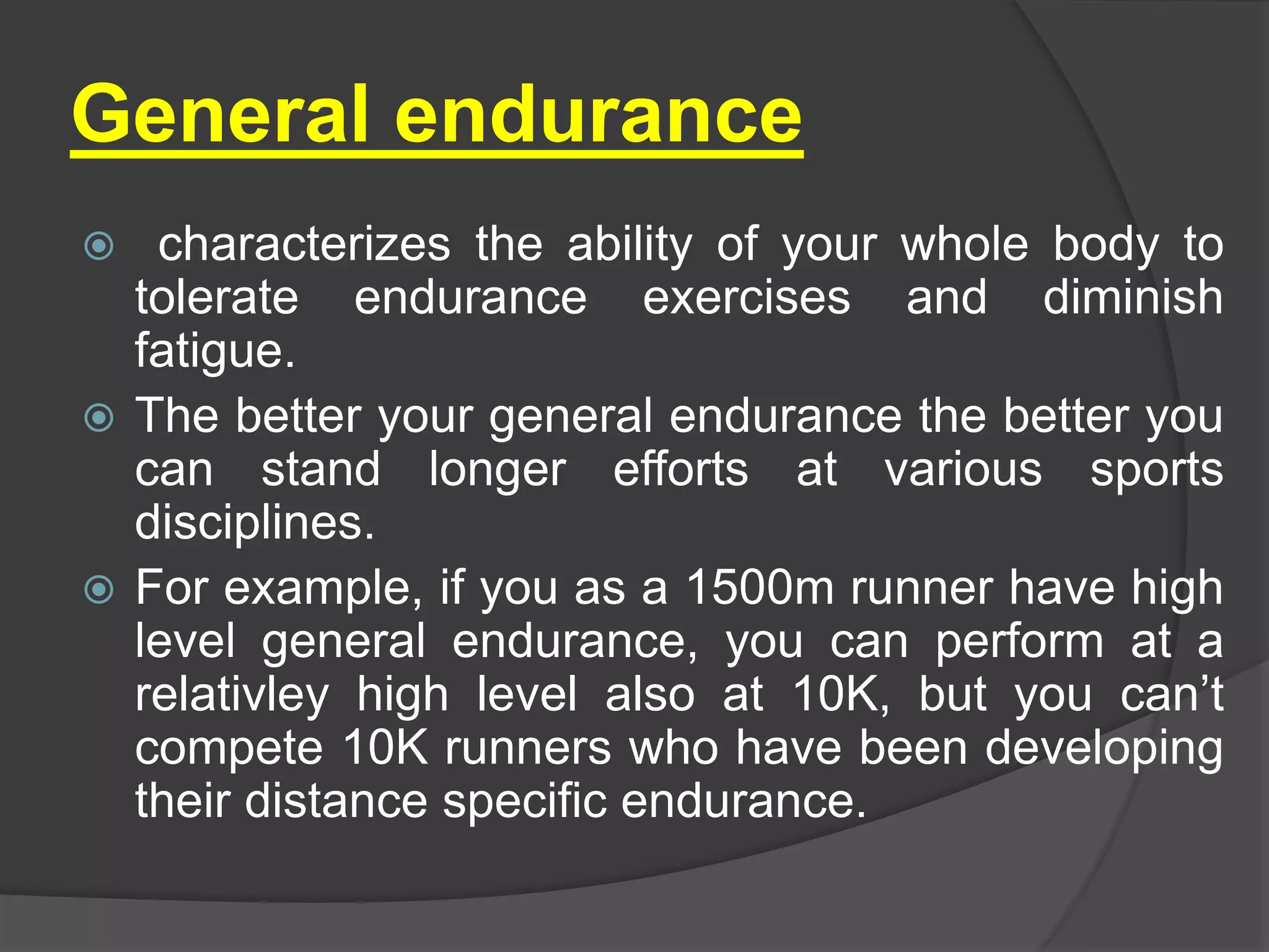Concept of Endurance training | PPTX