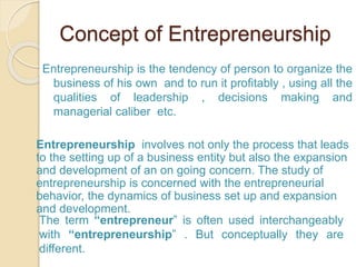Concept of entrepreneurship (1) | PPTX
