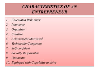Concept of entrepreneur and entrepreneurship , types of entrepreneur | PPT