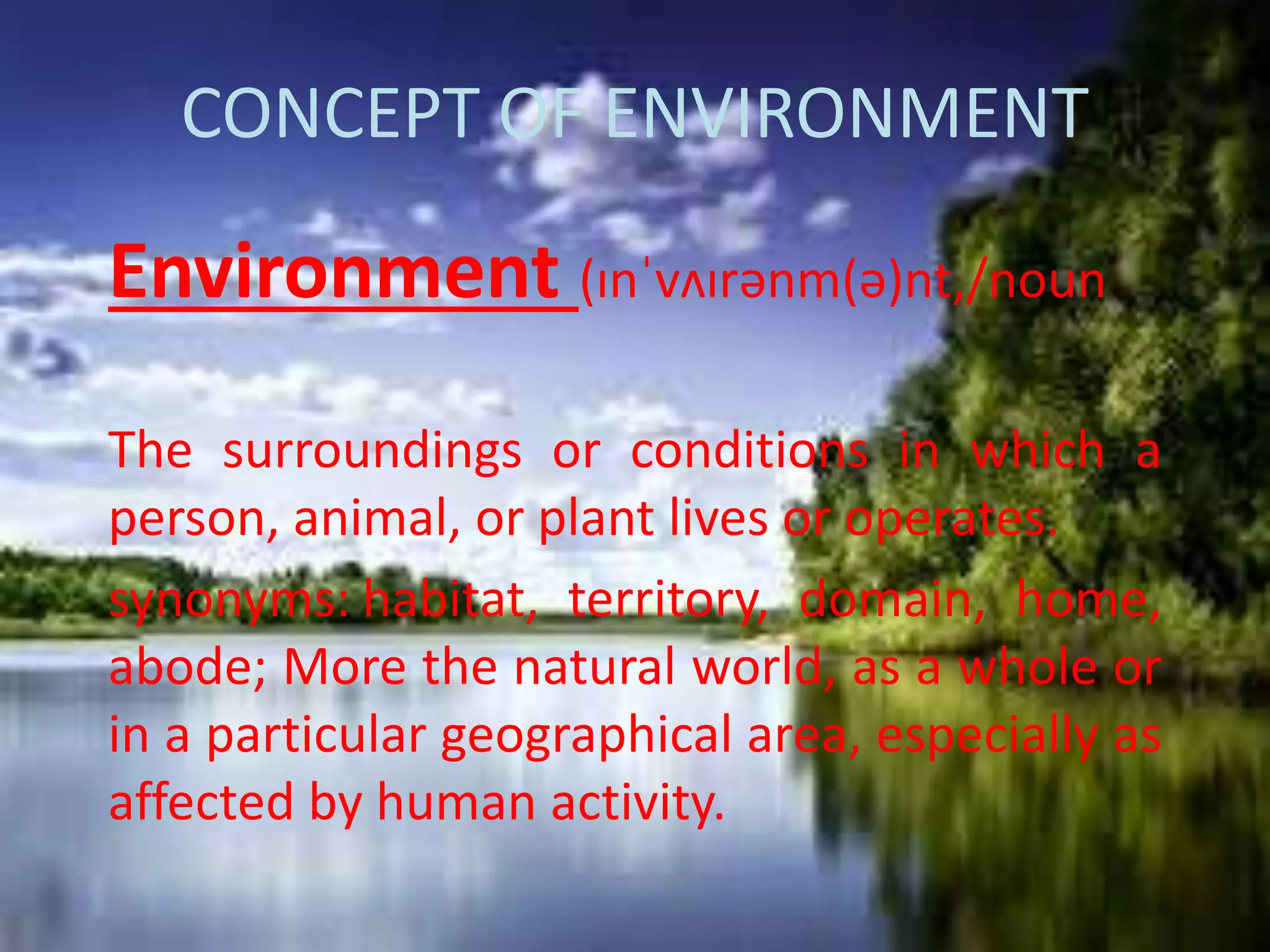 Concept of environment | PPTX