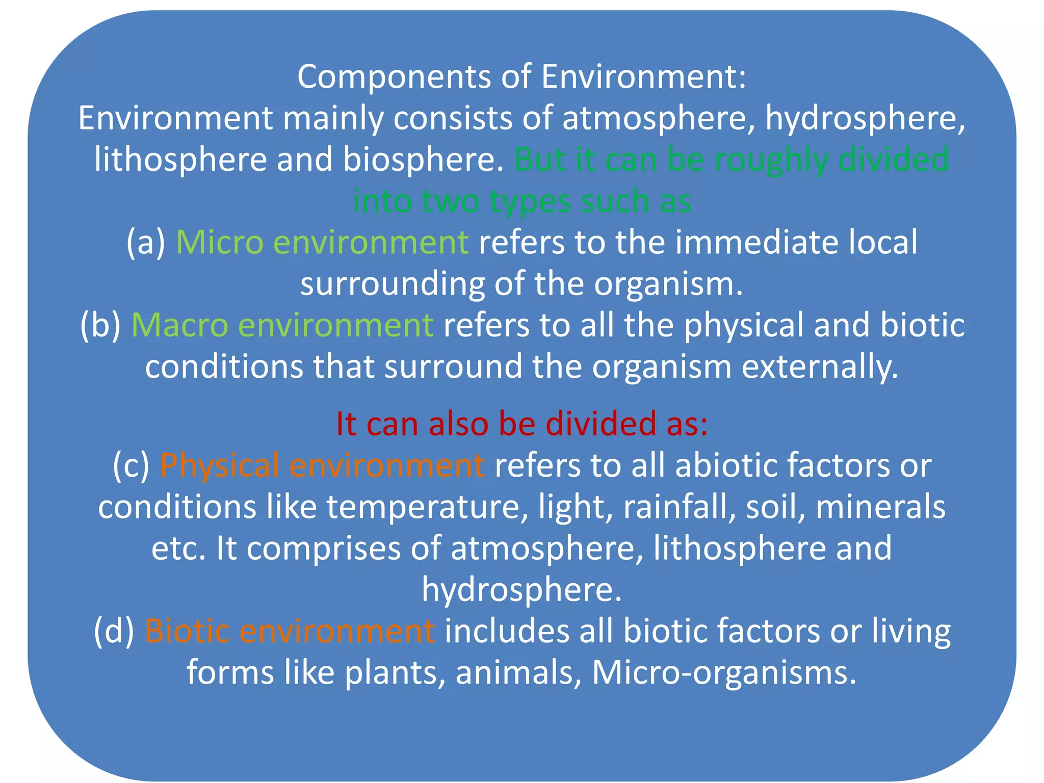 Concept of environment | PPTX