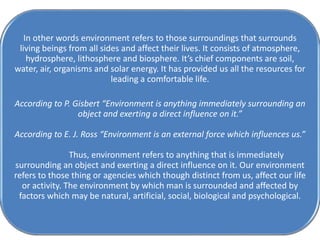 Concept of environment | PPTX