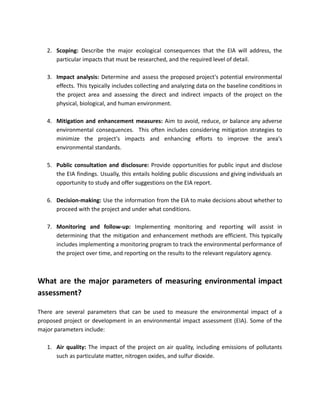 Concept of Environmental impact assessment - Stages, Parameters, and ...