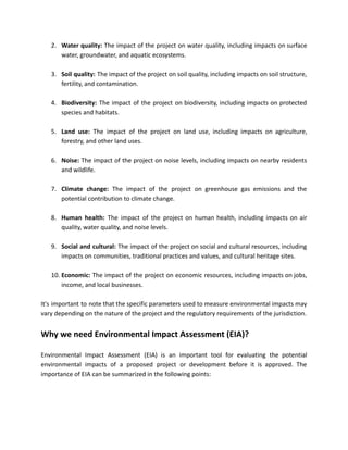 Concept of Environmental impact assessment - Stages, Parameters, and ...