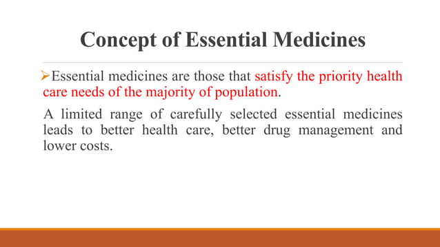 Concept of Essential Medicine.pptx