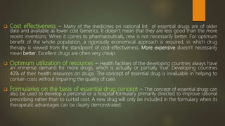 Concept of essential drugs and rational use of drugs | PPTX