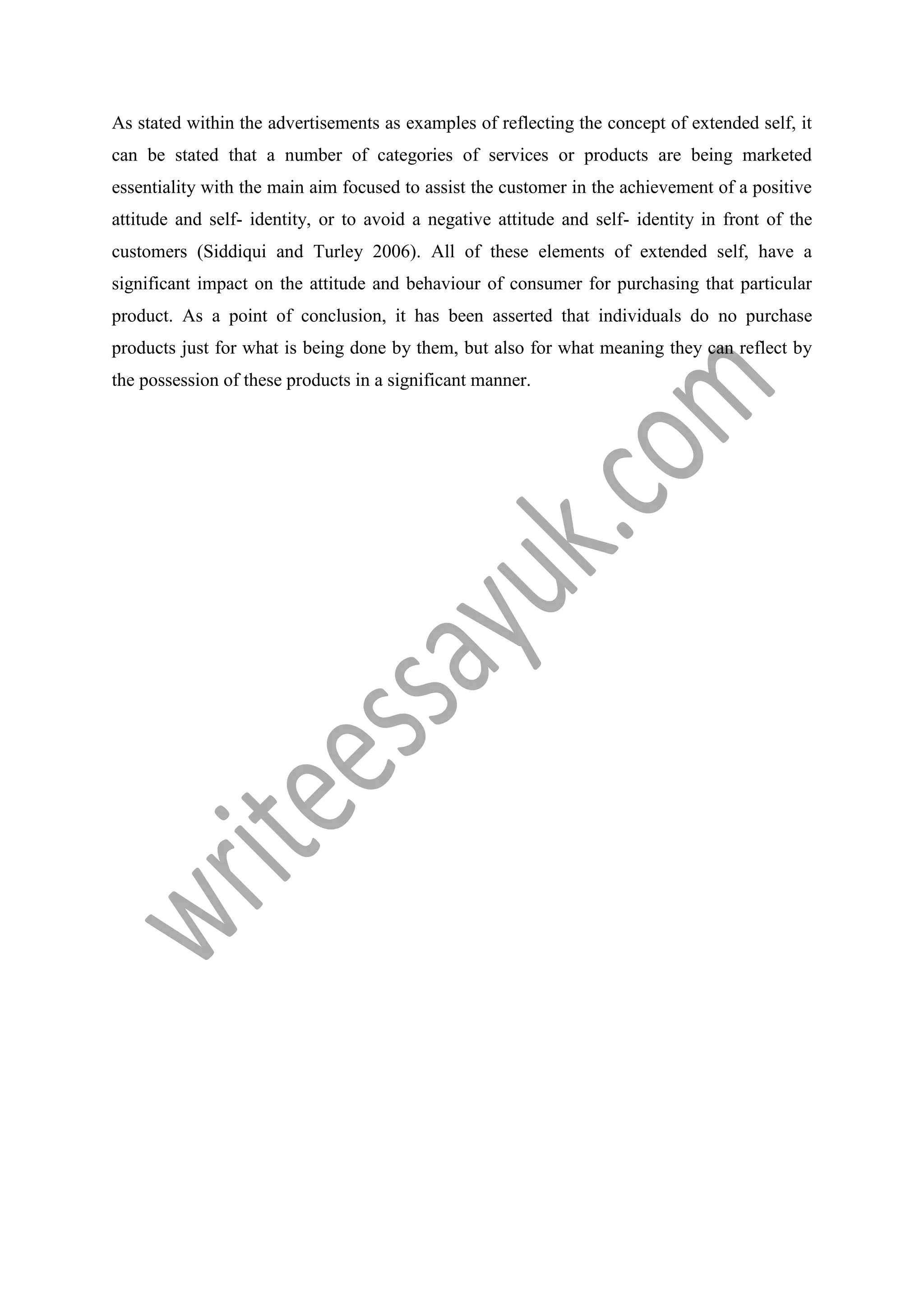 Concept of extended self and impact on consumer behaviour | PDF