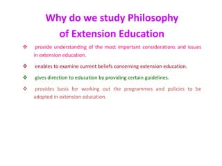 Concept of extension education | PPT
