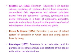 Concept of extension education | PPT