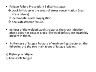 Concept of ‘fatigue’ in welded steel | PPTX