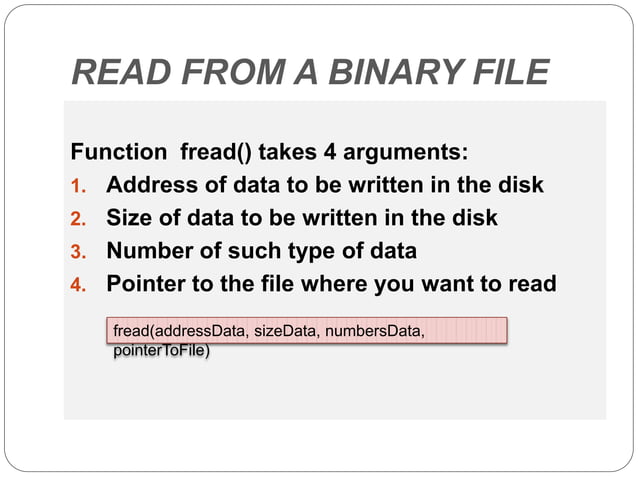 Concept of file handling in c | PPT | Free Download