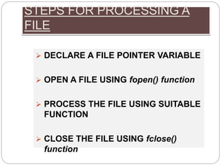 Concept of file handling in c | PPT