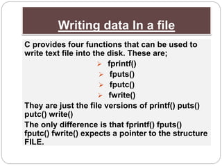 Concept of file handling in c | PPT