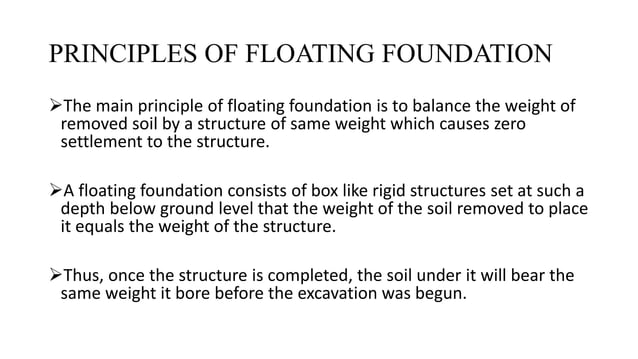Concept of floating foundation | PPTX | Civil Engineering Industry ...