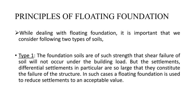 Concept of floating foundation | PPTX | Civil Engineering Industry | Industries
