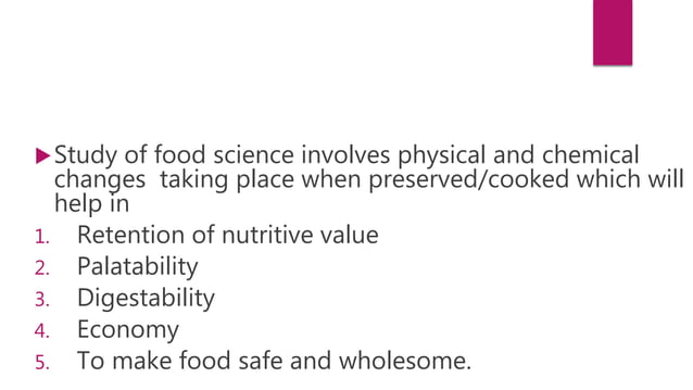 Concept of food science | PPTX
