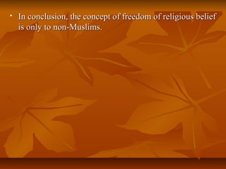 Concept of freedom of religious belief | PPT