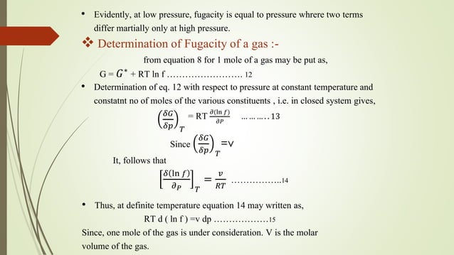 Concept of fugacity.pdf | Chemistry | Science