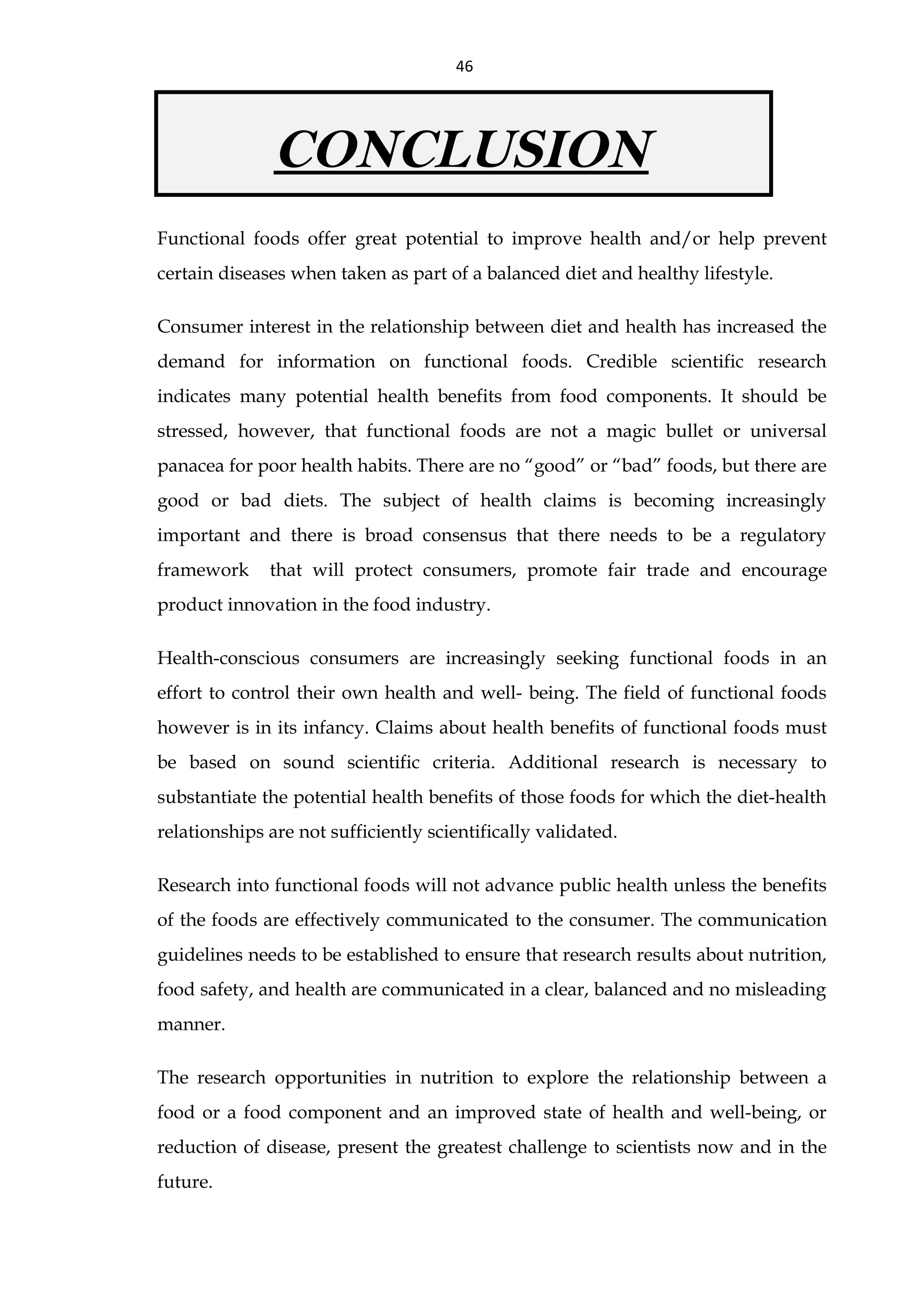 Concept of functional foods | DOC