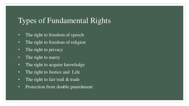 Concept of fundamental rights