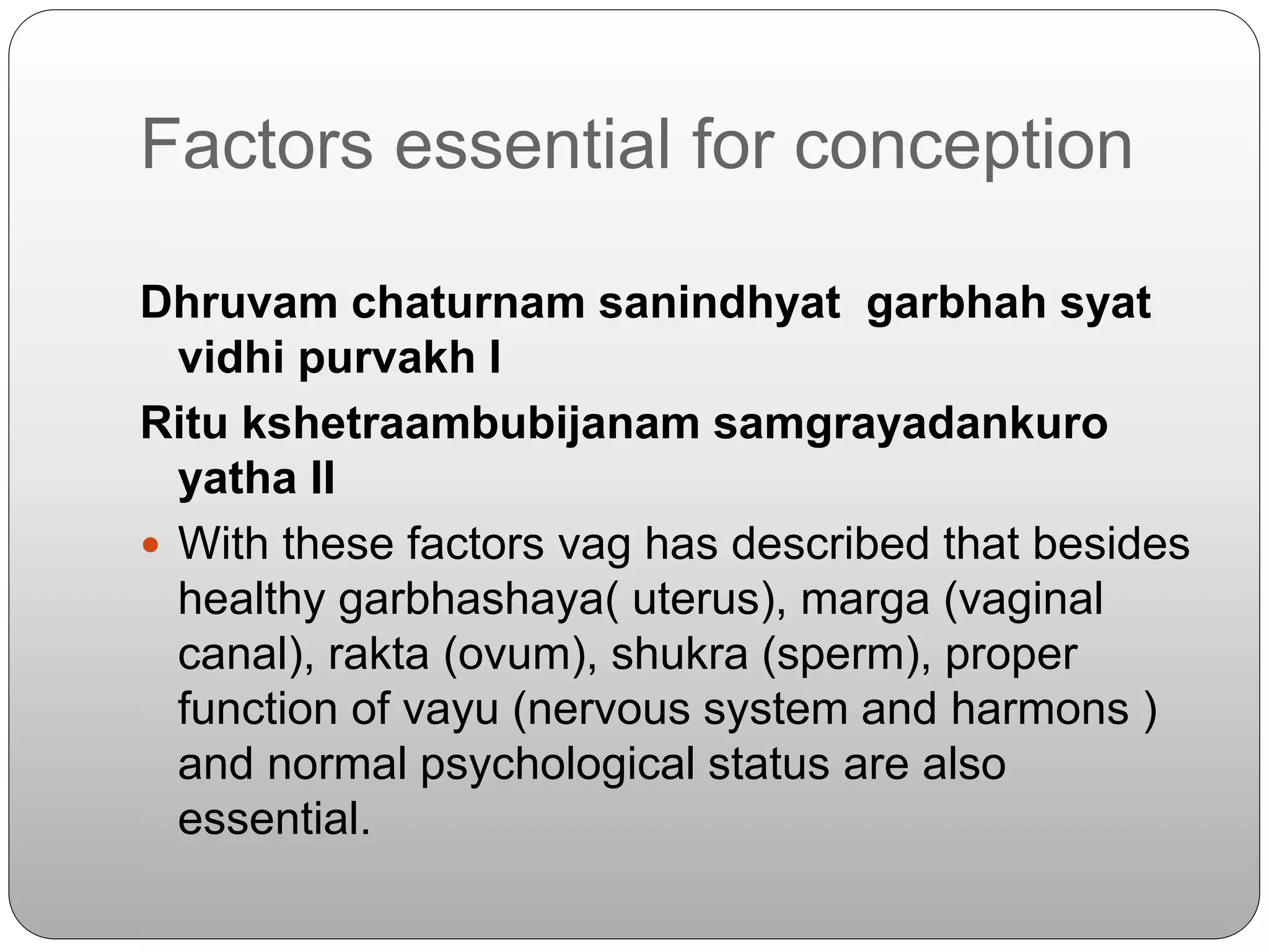 Concept of garbhadhan and garbha | PPTX
