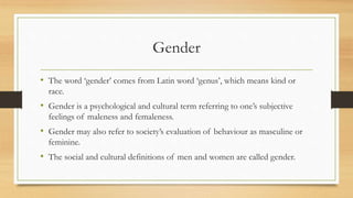 Concept of gender | PPTX