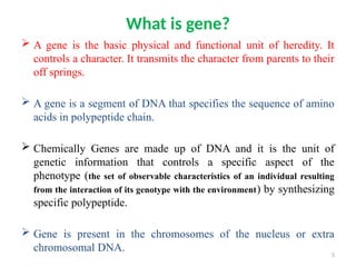 CONCEPT OF GENE EXPLAINED IN DETAIL WITH DIAGRAMS | PPTX