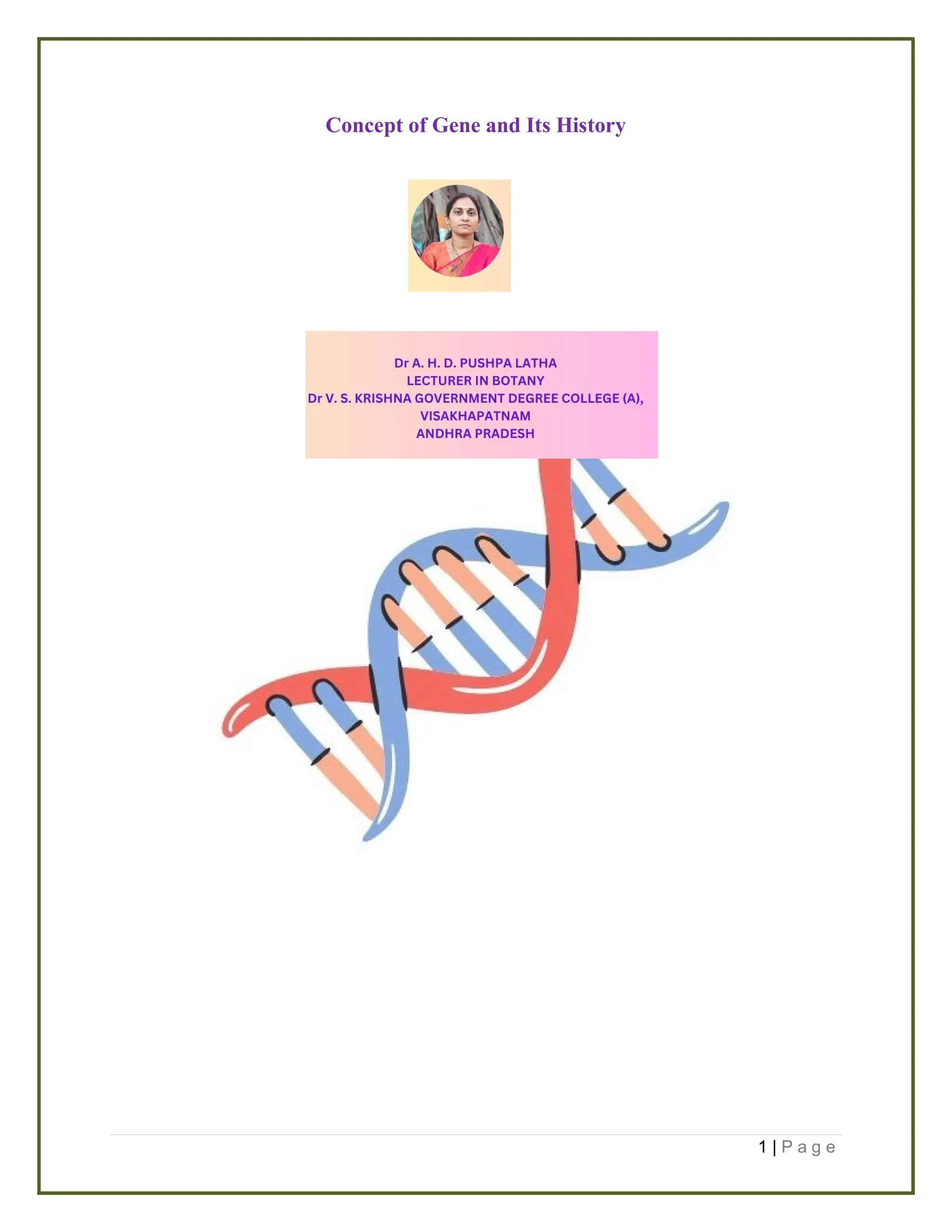 CONCEPT OF GENE- HISTORY- BASICS OF GENE | PDF