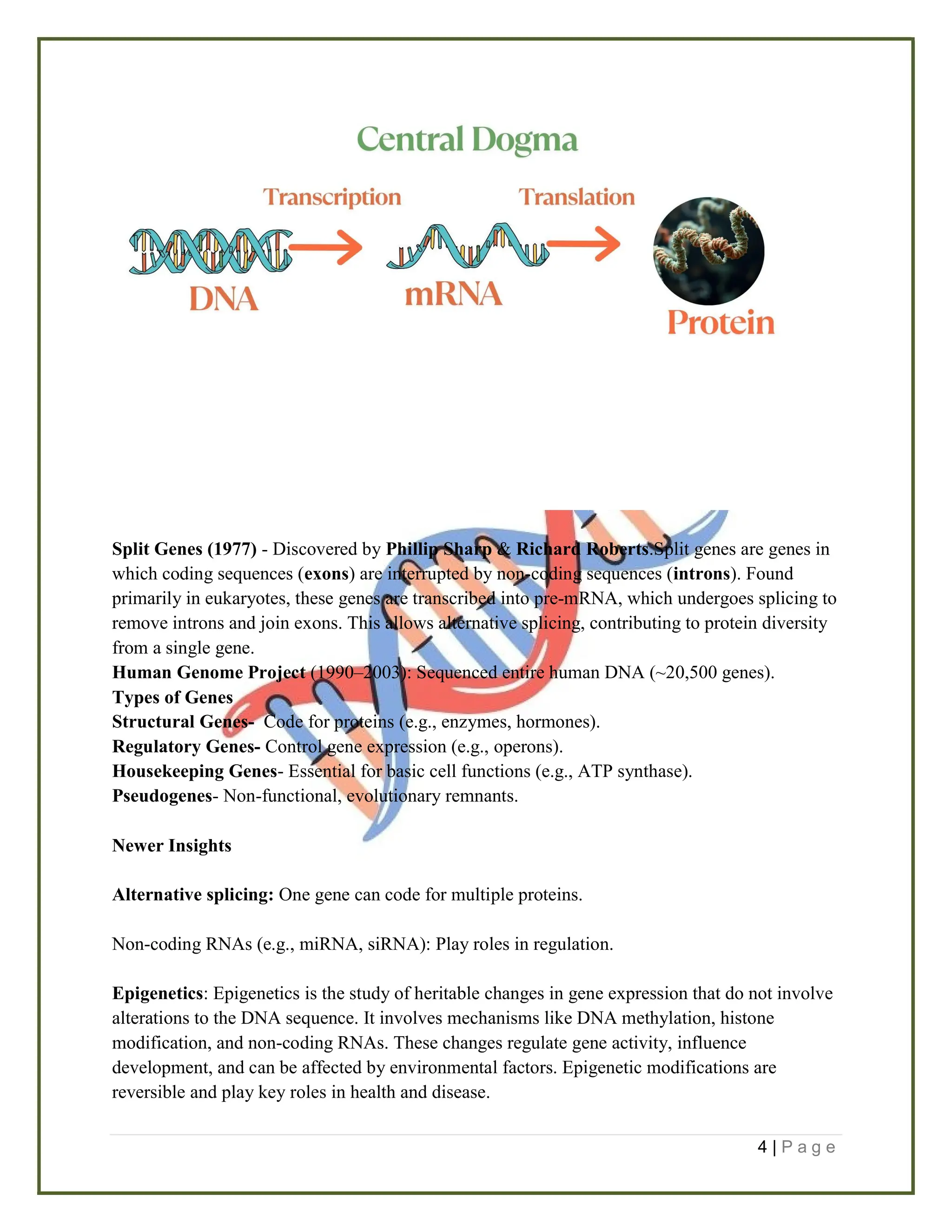 CONCEPT OF GENE- HISTORY- BASICS OF GENE | PDF