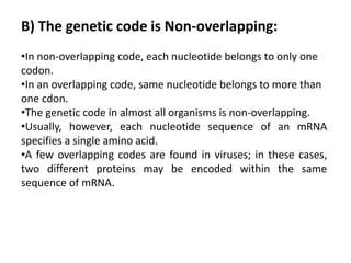 Concept of genetic code and its properties | PPTX | Programming ...