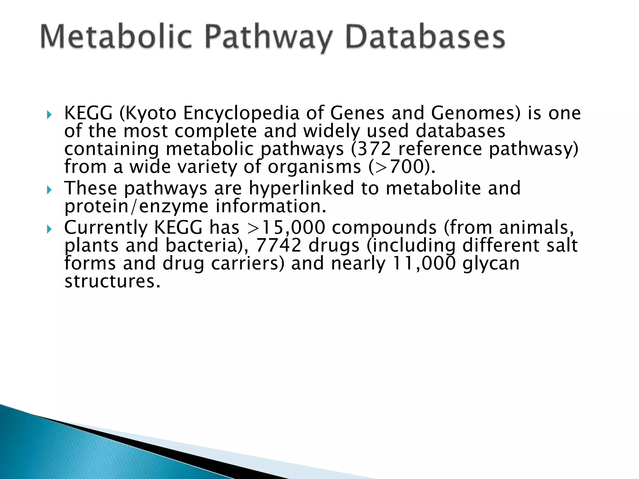 Databases pathways of genomics and proteomics | PPTX