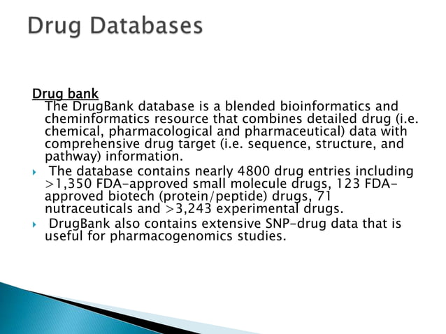 Databases pathways of genomics and proteomics | PPTX | Databases | Computer Software and ...