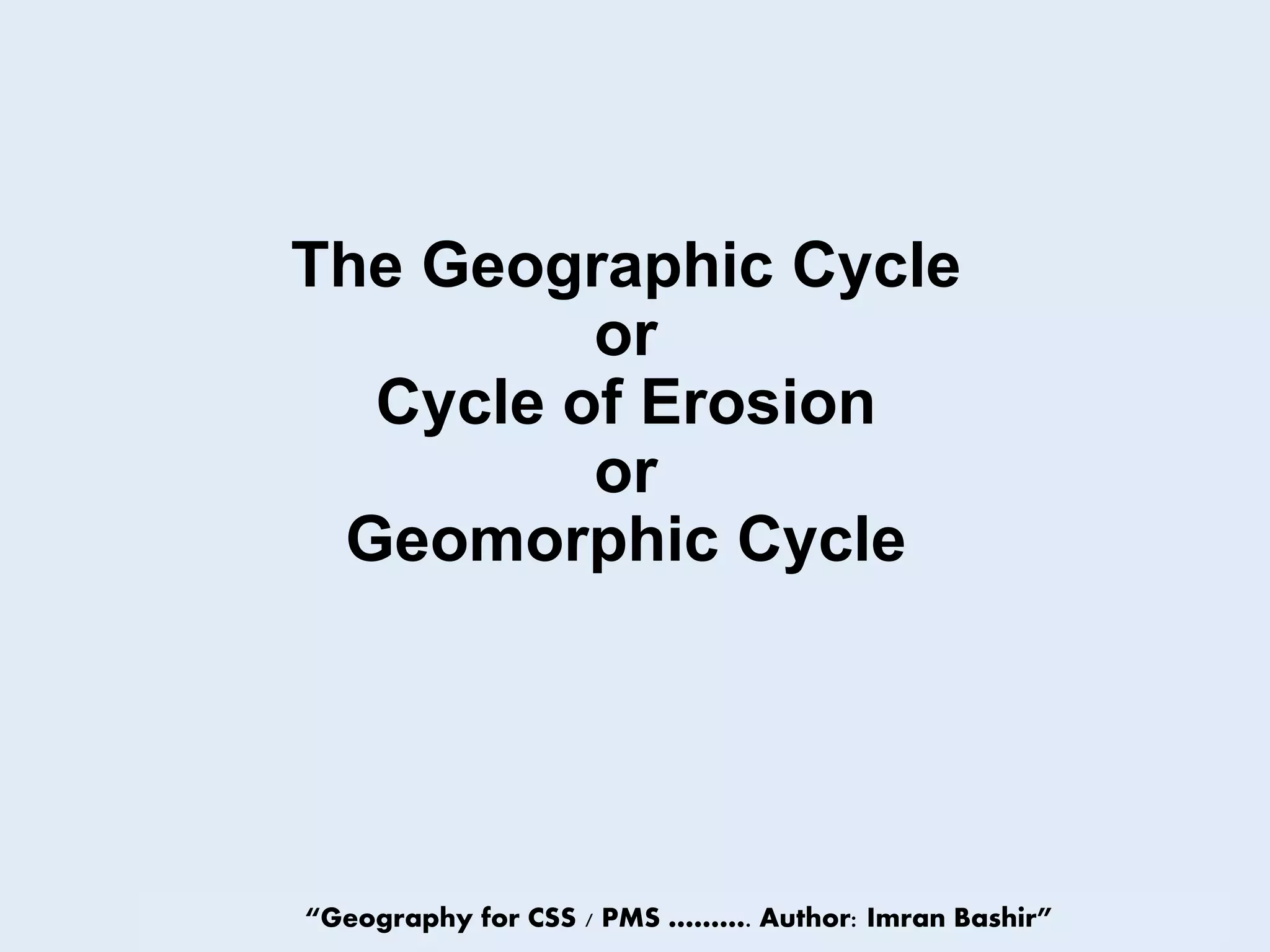 Concept of geomorphic cycle | PDF