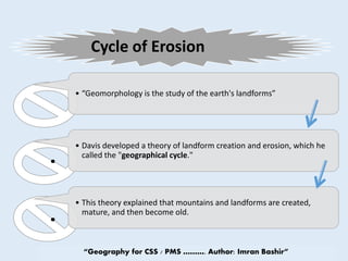 Concept of geomorphic cycle | PDF